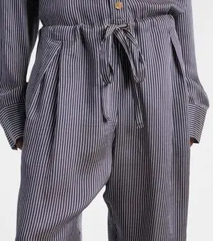 Khaite Trenton Striped Straight Pants