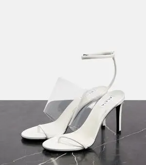 Alaïa Plexi 90 Leather & Pu Sandals