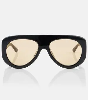 Bottega Veneta Flat-top Aviator Sunglasses