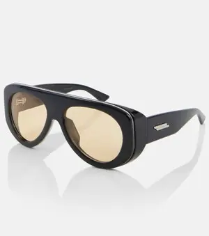 Bottega Veneta Flat-top Aviator Sunglasses