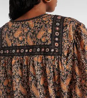 MARANT ETOILE Gayle Printed Cotton Voile Blouse