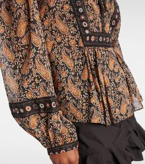 MARANT ETOILE Gayle Printed Cotton Voile Blouse