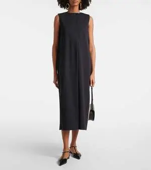 Max Mara Biada Cotton-blend Maxi Dress - Black