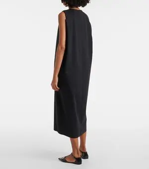 Max Mara Biada Cotton-blend Maxi Dress - Black