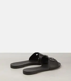 Dolce & Gabbana Dg Cutout Slides - Black