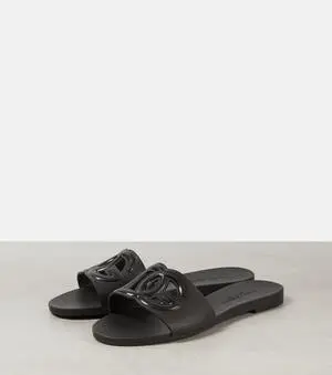 Dolce & Gabbana Dg Cutout Slides - Black