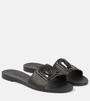 Dolce & Gabbana Dg Cutout Slides - Black