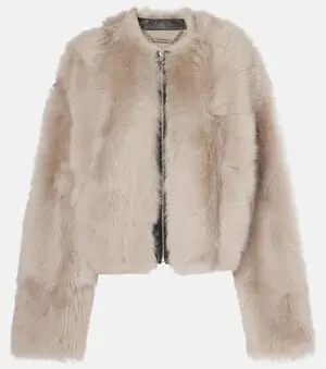Nour Hammour Dianne Shearling Jacket - Beige