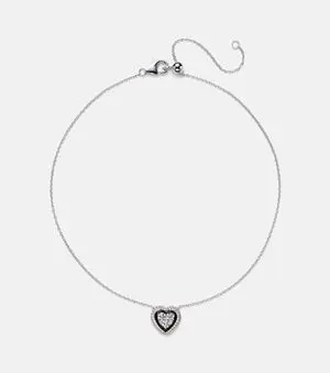 KAMYEN 18kt White Gold Diamond Heart Pendant Necklace - Silver