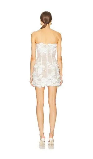 BRONX BANCO Anastasia Floral Strapless Mini Dress