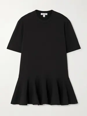 Alaïa Oversized Cotton-jersey Peplum T-shirt - Black