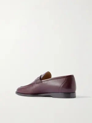 Loro Piana Sergio Leather Loafers - Purple