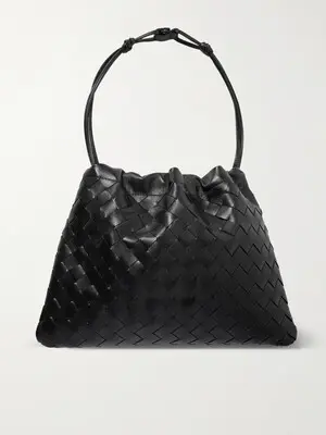 Bottega Veneta Medium Intrecciato Leather Clutch - Black