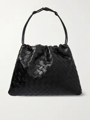 Bottega Veneta Medium Intrecciato Leather Clutch - Black