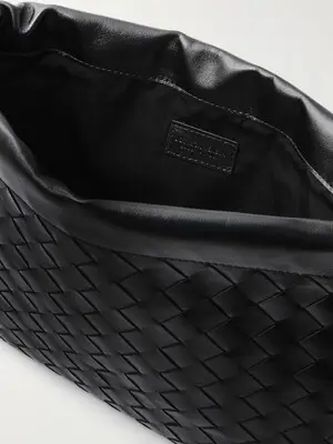 Bottega Veneta Medium Intrecciato Leather Clutch - Black