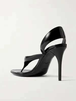 Alaïa Tong 90 Patent Leather Heeled Sandals