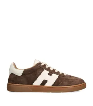 Hogan Hogan Suede 'H' Emblem Lace-Up Sneakers Black