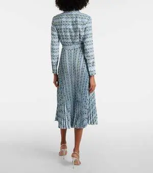 Tory Burch Printed Twill Midi Shirt Dress
