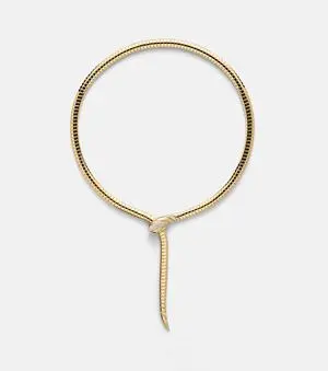 BVLGARI Serpenti Tubogas 18kt Yellow Necklace With Diamonds And Onyx - Gold