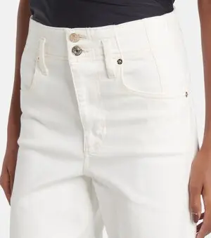 FRAME The Seamed Wide High-rise Pants
