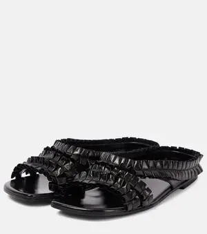 Dries Van Noten Ruffled Leather Sandals