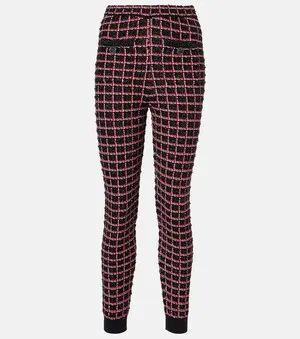 SELF-PORTRAIT Tweed High-rise Leggings - Black