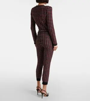 SELF-PORTRAIT Tweed High-rise Leggings