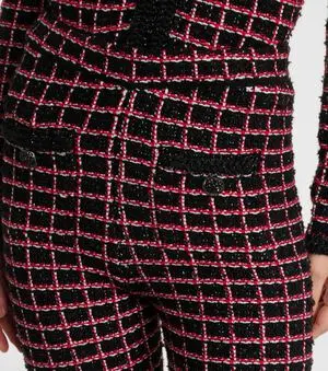 SELF-PORTRAIT Tweed High-rise Leggings