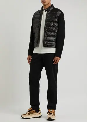 Moncler Quilted Nylon And Wool Jacket