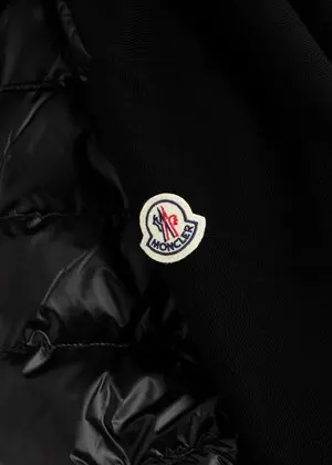 Moncler Quilted Nylon And Wool Jacket