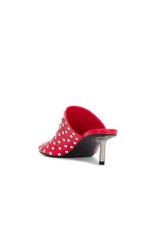 JIL SANDER Studded Leather Kitten Heel Mules