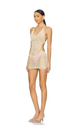 Superdown Halterneck Sequin-embellished Mini Dress