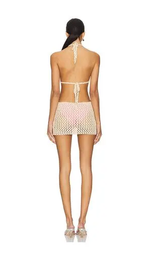 Superdown Halterneck Sequin-embellished Mini Dress