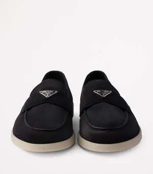 Prada Suede Loafers - Black