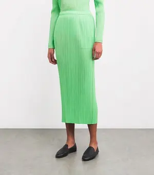 Issey Miyake Midi Skirt - Green