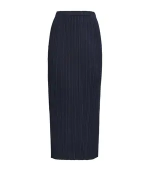 Issey Miyake Midi Skirt - Navy