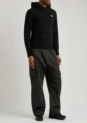 Moncler Logo-appliquéd Hooded Cotton Sweatshirt