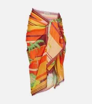 ALEMAIS Palm Island Cotton Beach Cover-up