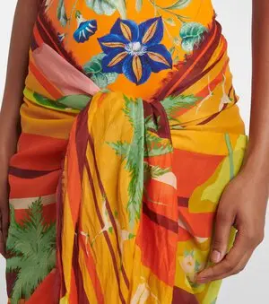 ALEMAIS Palm Island Cotton Beach Cover-up