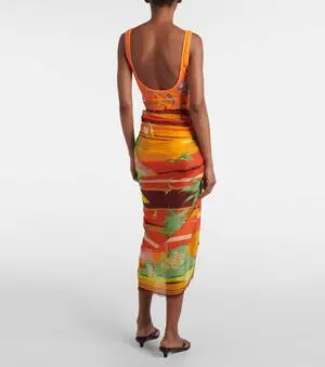 ALEMAIS Palm Island Cotton Beach Cover-up