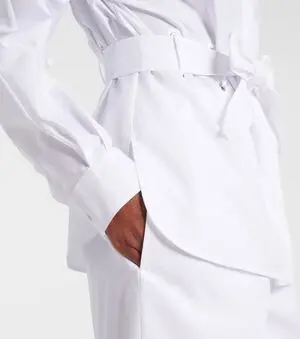 Max Mara Cotton Blouse With Detachable Belt