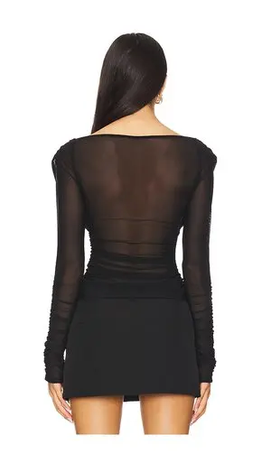 Majorelle Simone Mesh Top - Black