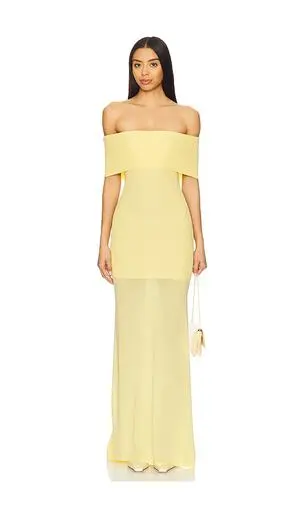 LOVERS AND FRIENDS Off-shoulder Maxi Dress - Yellow