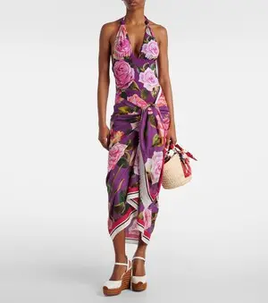 Dolce & Gabbana Floral Cotton Beach Cover-up