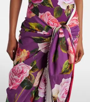 Dolce & Gabbana Floral Cotton Beach Cover-up