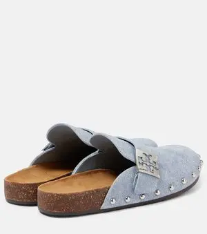Tory Burch Mellow Studded Suede Clogs