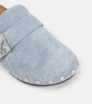 Tory Burch Mellow Studded Suede Clogs