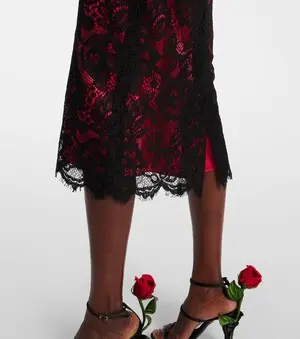 Dolce & Gabbana Cotton-blend Lace Midi Dress