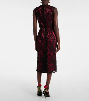 Dolce & Gabbana Cotton-blend Lace Midi Dress