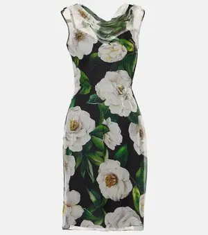 Dolce & Gabbana Floral Silk Chiffon Cocktail Dress - Multicoloured